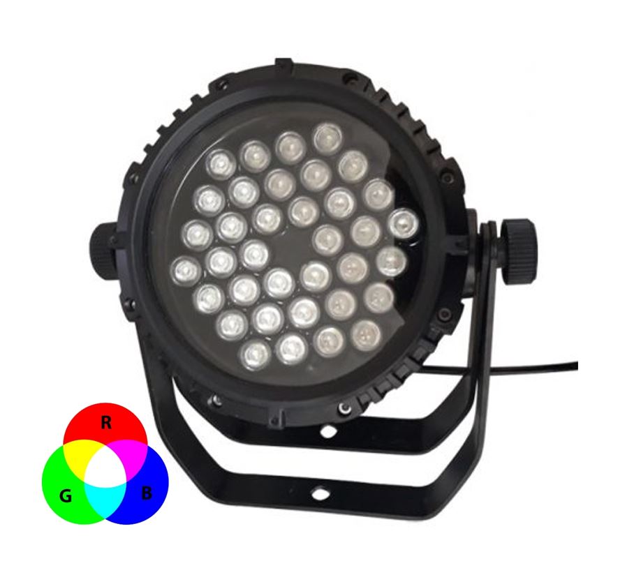 Lámpara Wall Washer LED, Par 64, 54W, RGB, 24Vdc, con DMX, SMD, 30 ...